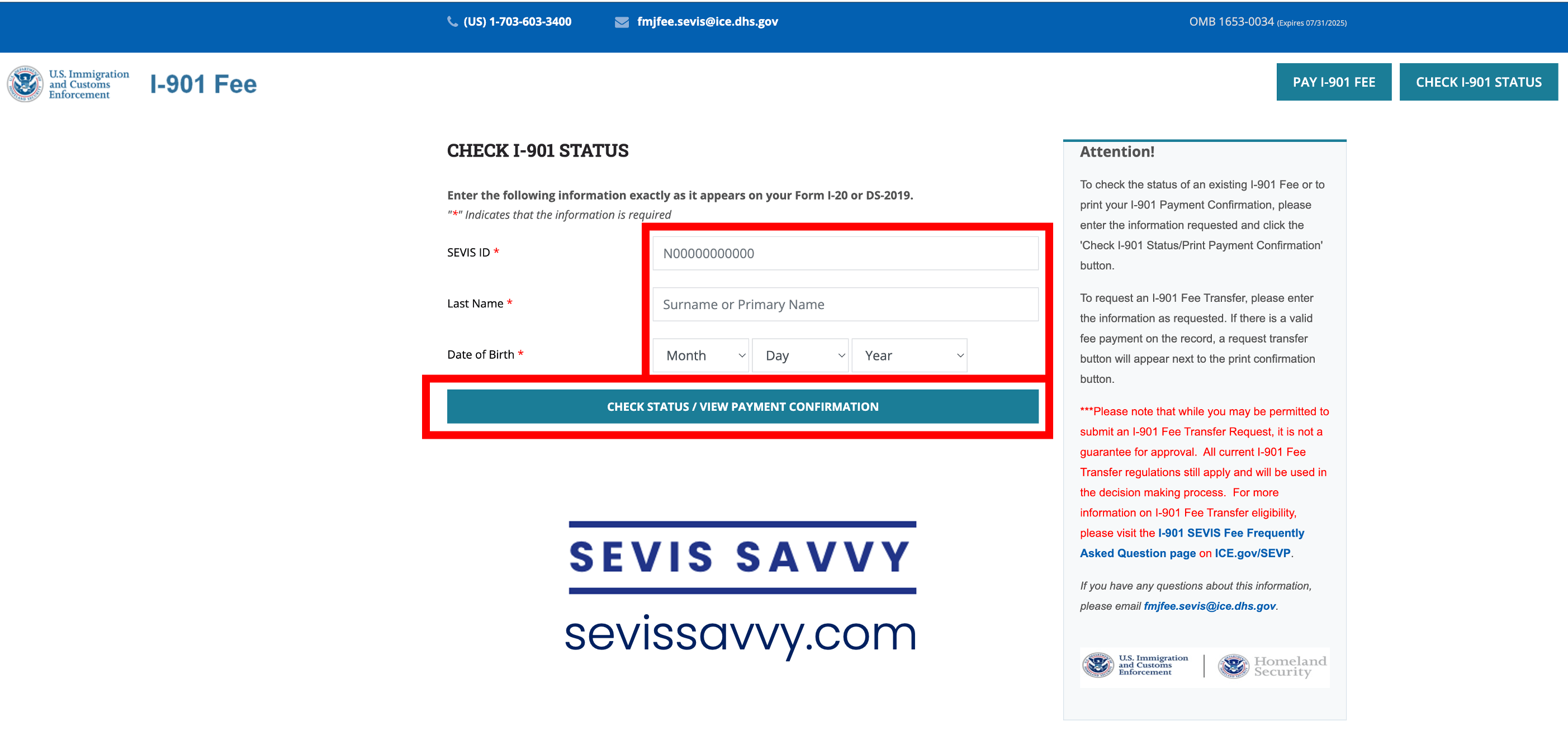 How To Transfer Your Sevis I 901 Fee Payment To Your New School Sevis