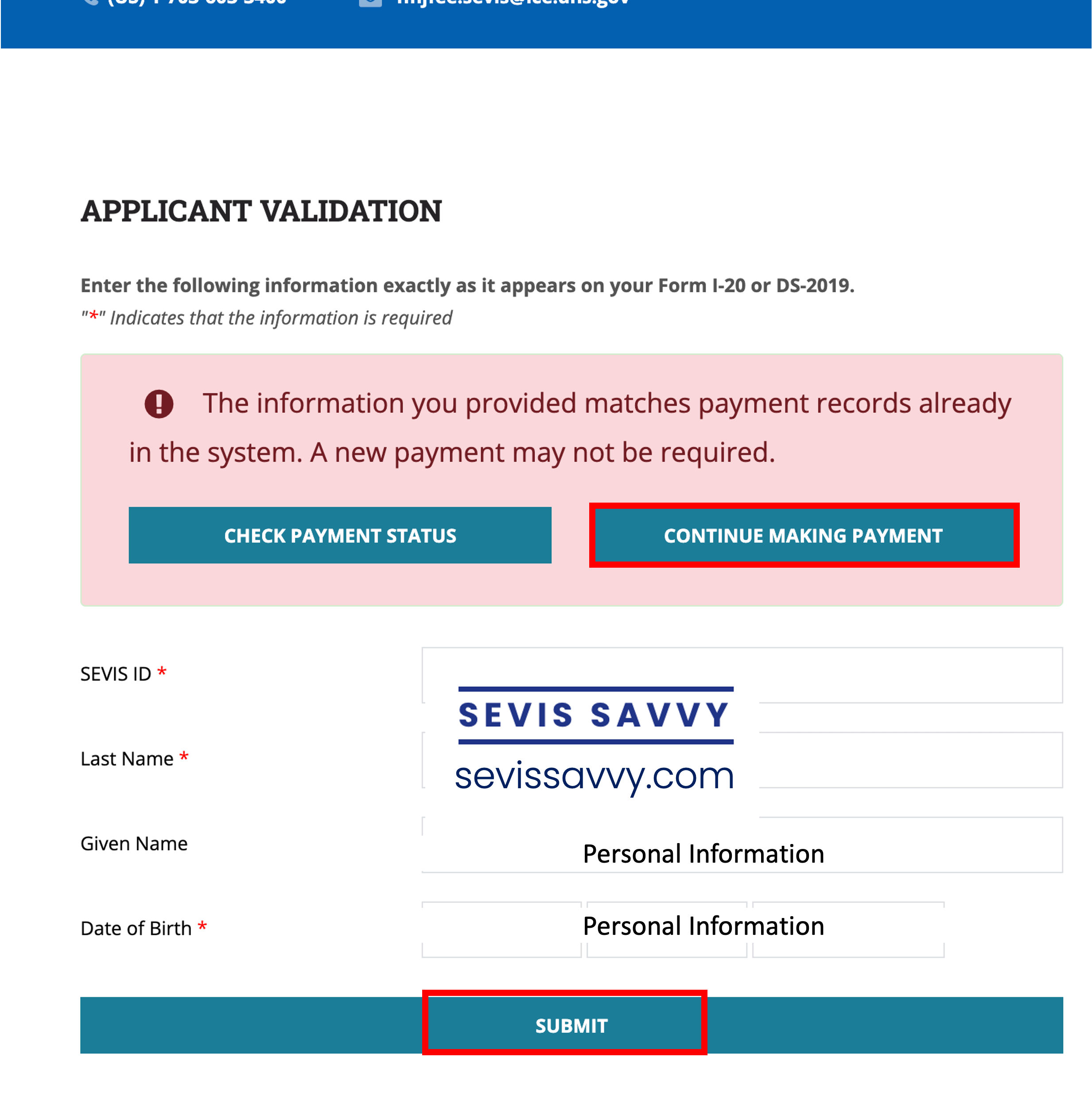 How To Change The Sevis Fee Payment Method Sevis Savvy